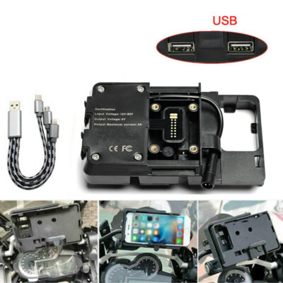USB Charger Mobile Phone Holder Bracket Mount for BMW R1200GS ADV ...