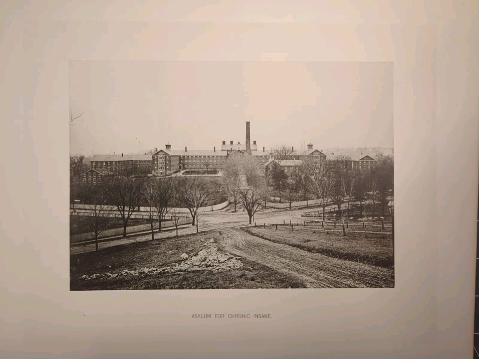 Worcester Asylum For Chronic Insane, Rare 1880s Photogravure & Essay ...
