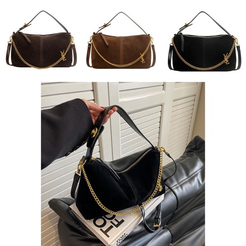 Trendy Retro Suede Patchwork Shoulder Bag For Women With Unique Design ...