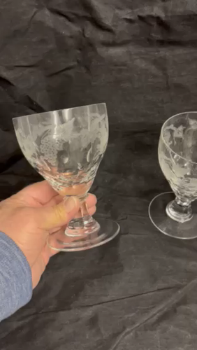 William Yeoward Crystal Large 6" CORDELIA PATTERN Water / Wine Goblets ...