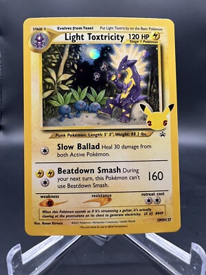 Light Toxtricity SWSH137 - Light Play Celebrations Holo Promo Pokemon ...