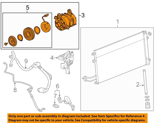 GM OEM 15-19 Escalade ESV Condenser, Compressor Lines-Compressor Assy ...