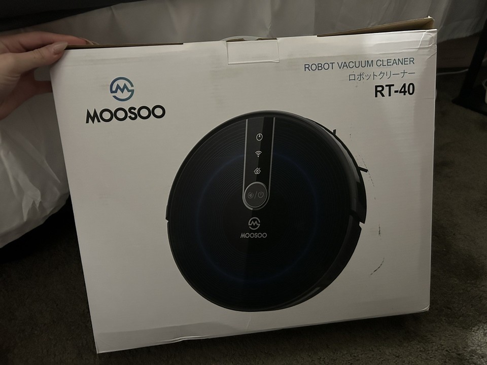 Moosoo RT50 Robot Vacuum Cleaner Quiet Super Thin 2200Pa Suction Wi-Fi ...