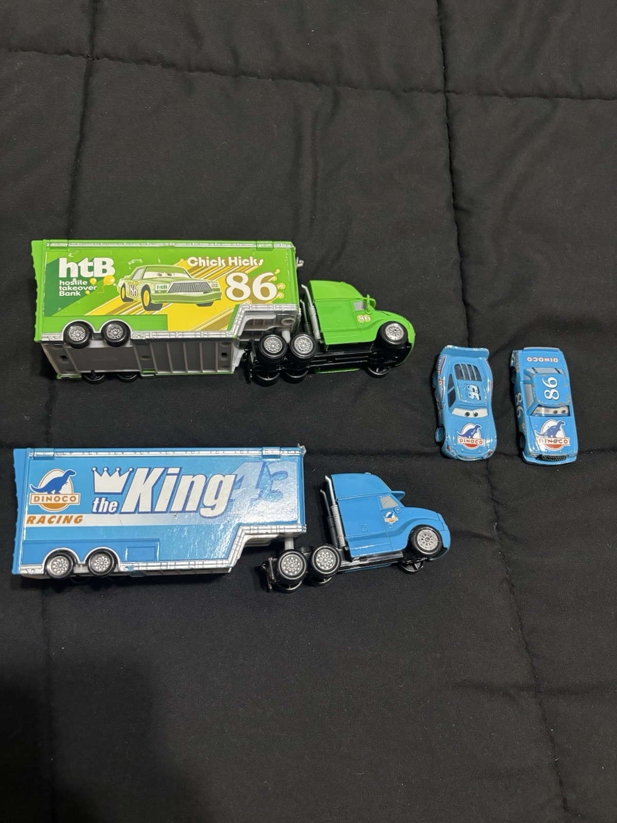 Disney Pixar Cars htB Mack Truck Chick Hicks 86 Dinaco mack truck Lot ...