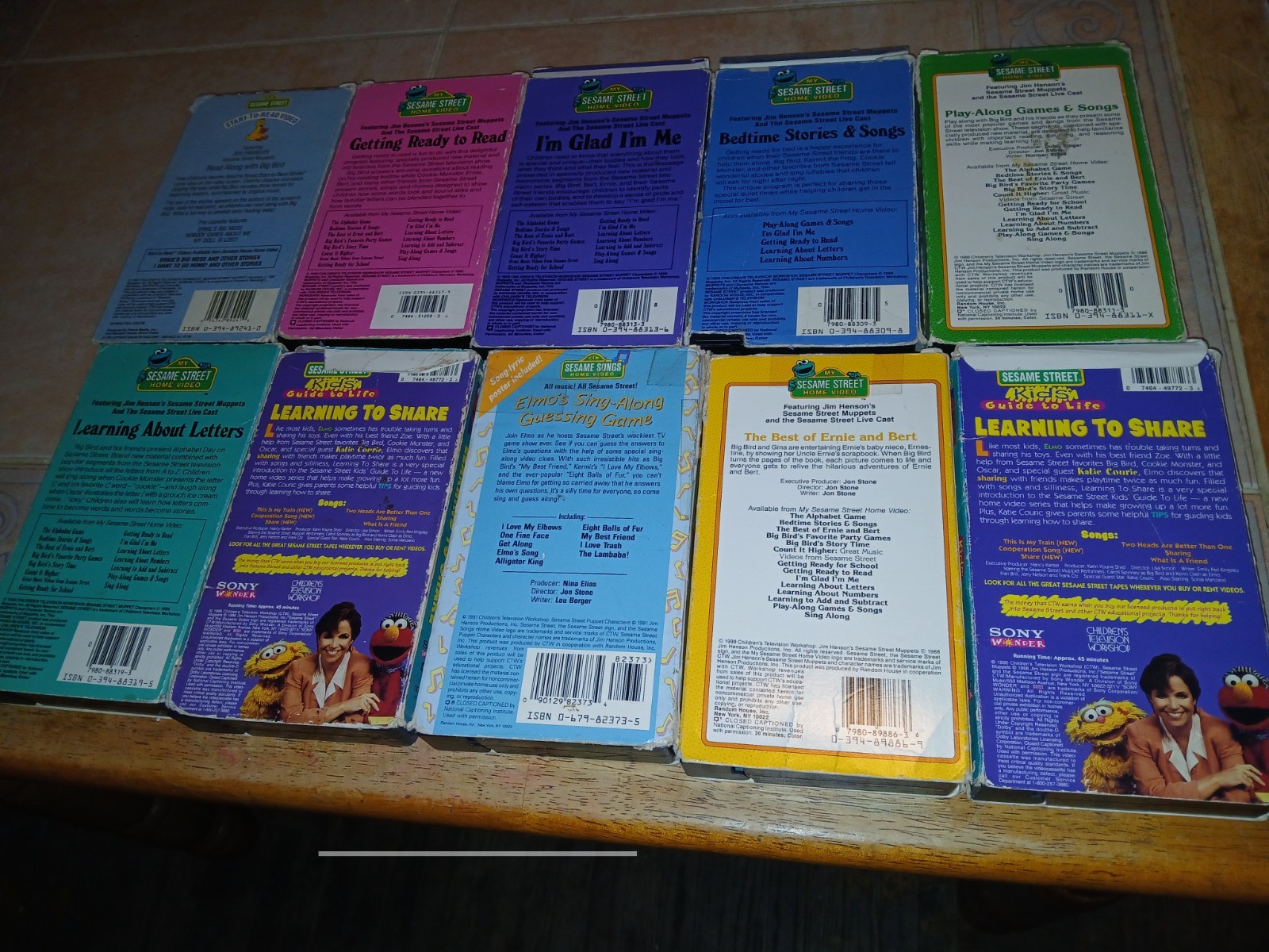 Vintage Sesame Street 10 vhs. I'm glad I'm me.Live segments Bedtime ...