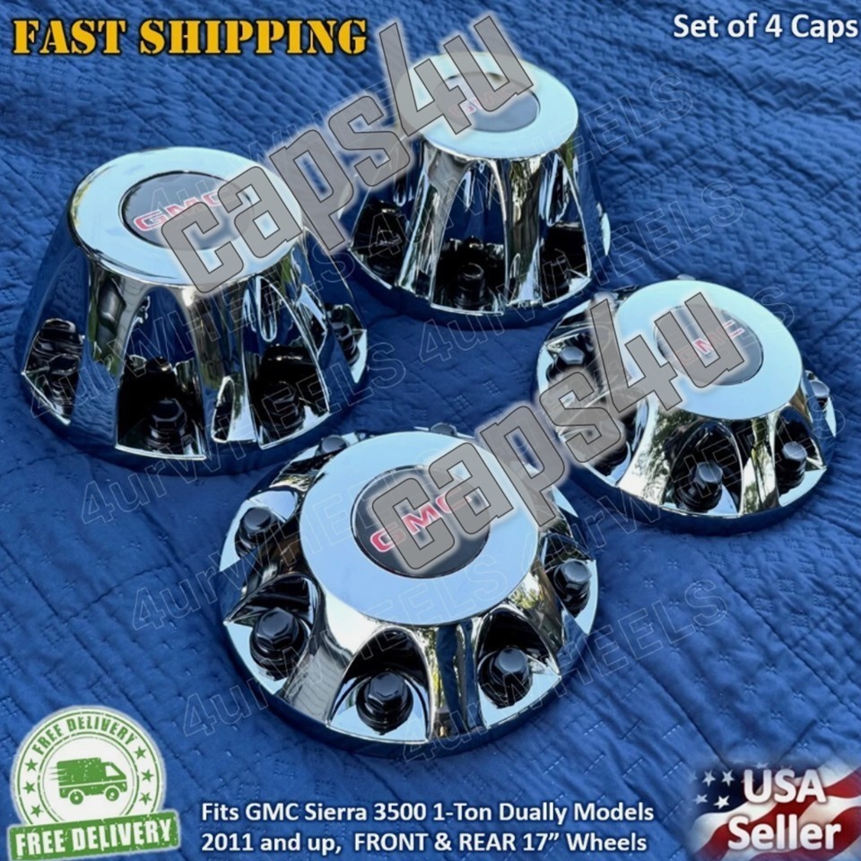 4pcs. Wheel Caps Set for 2011~Current GMC 3500HD 17" Stainless Steel ...