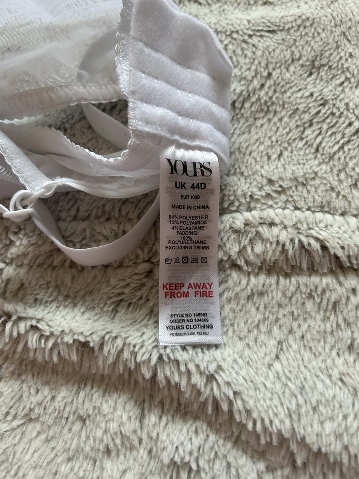 YOURS women’s white bra size 44D | eBay UK