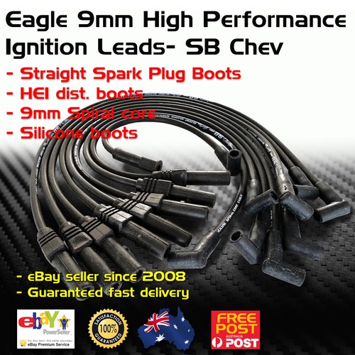 Eagle 9mm Ignition Spark Plug Leads SB Chev 350 HEI Around R Covers HEI ...