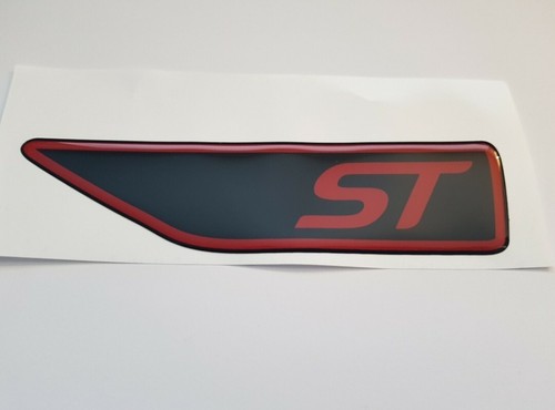 FORD FIESTA ST150/ST180 MK6/MK7/MK8 ETC ST STYLE GEL WING BADGES BLACK ...
