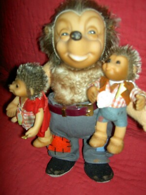 Steiff Germany labeled Hedgehog set MECKI, MUCKI & MACKI vintage dolls ...