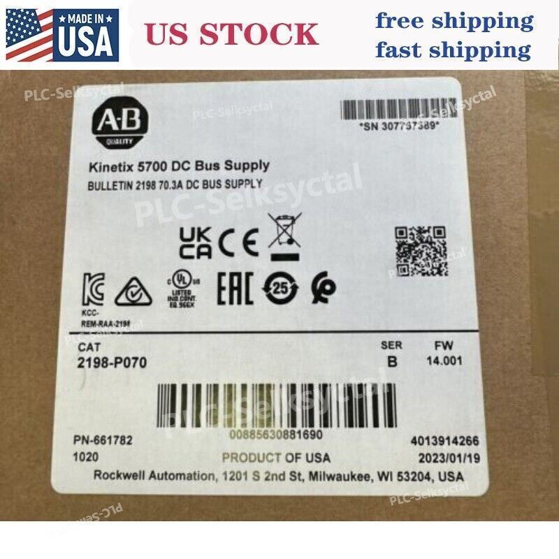 New Factory Sealed Allen Bradley 2198-P070 Kinetix 5700 DC Bus Power ...