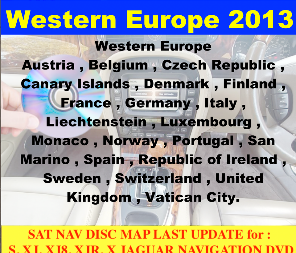 SAT NAV DISC MAP UPDATE for S-Type, XJ, XJ8, XJR, X JAGUAR NAVIGATION ...