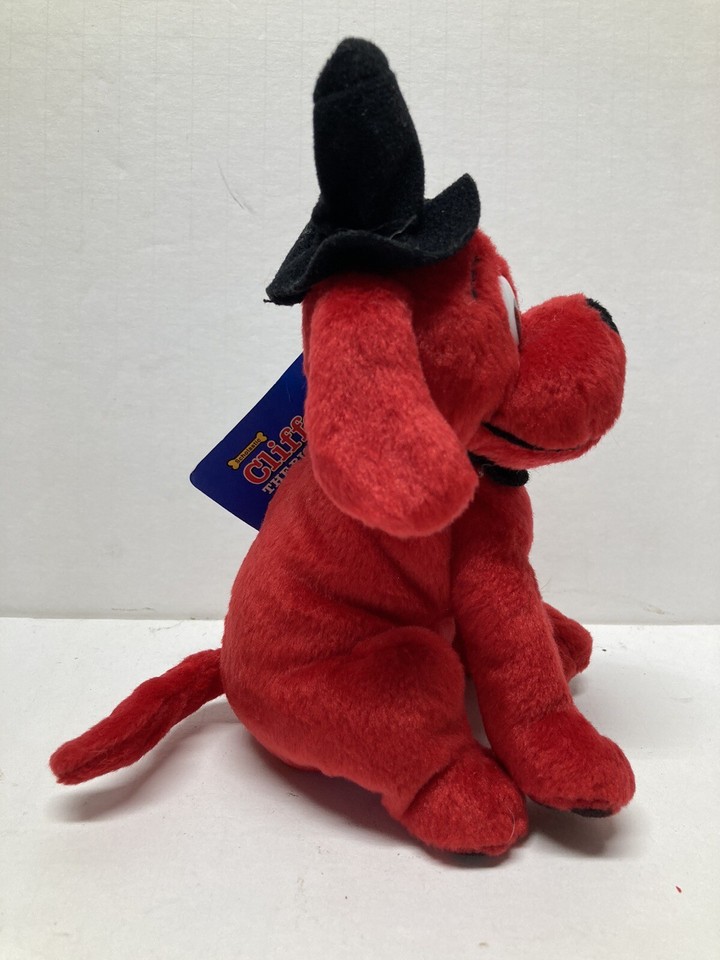 Clifford The Big Red Dog W Hat 7” Soft Toy Bean Bag Buddies Scholastic ...