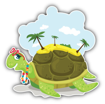 Funny Sea Turtle Car Bumper Sticker Decal - "SIZES" | eBay
