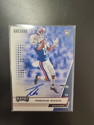 2020 Panini Playoff - Rookies Red Zone Autographs #256 Freddie Swain ...