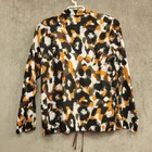 Hot Cotton Linen Jacket Top Shacket Womens Small Drawstring Hem Full ...