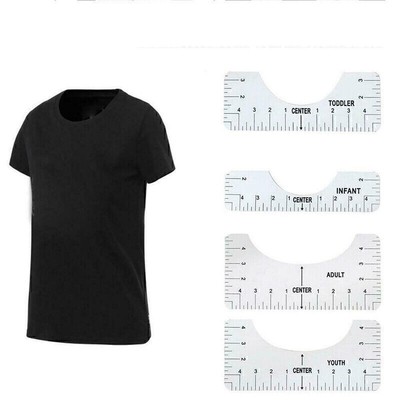 4PCS DIY T-Shirt Ruler Centering Printing HTV Vinyl Alignment Tool ...
