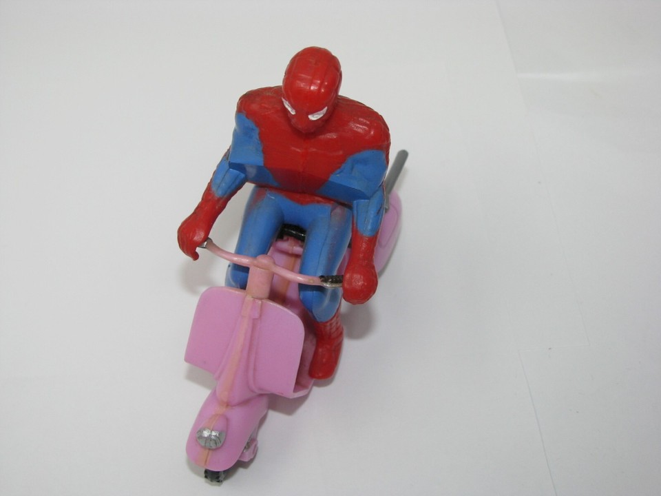 MEGA RARE SPIDER-MAN Friction Motor SCOOTER 1967 MARX TOYS VINTAGE ...