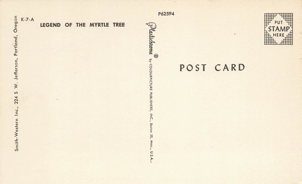 Postcard legend Of The Myrtle Tree | eBay