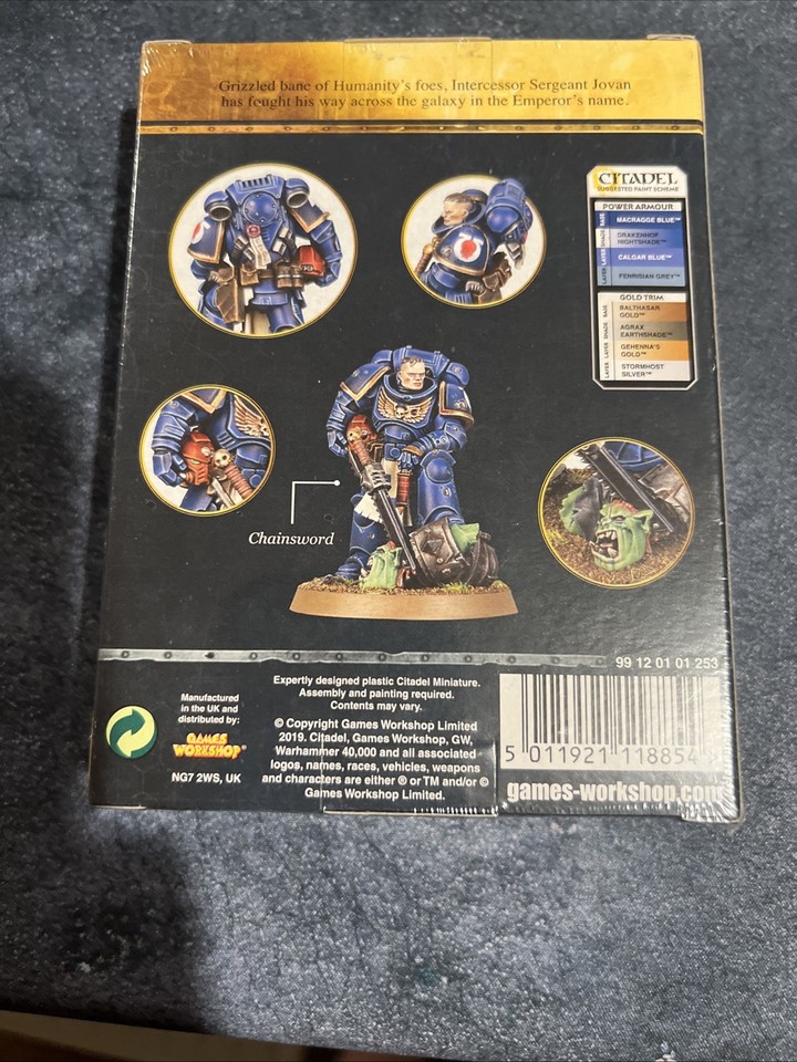 Space Marines Sergeant Jovan. Games workshop Warhammer 40k Brand New In ...