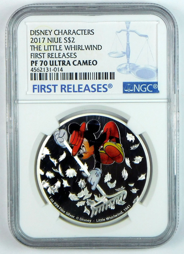 2017 $2 Niue Disney: Mickey Little Whirlwind Silver Coin - NGC PF 70 UC ...