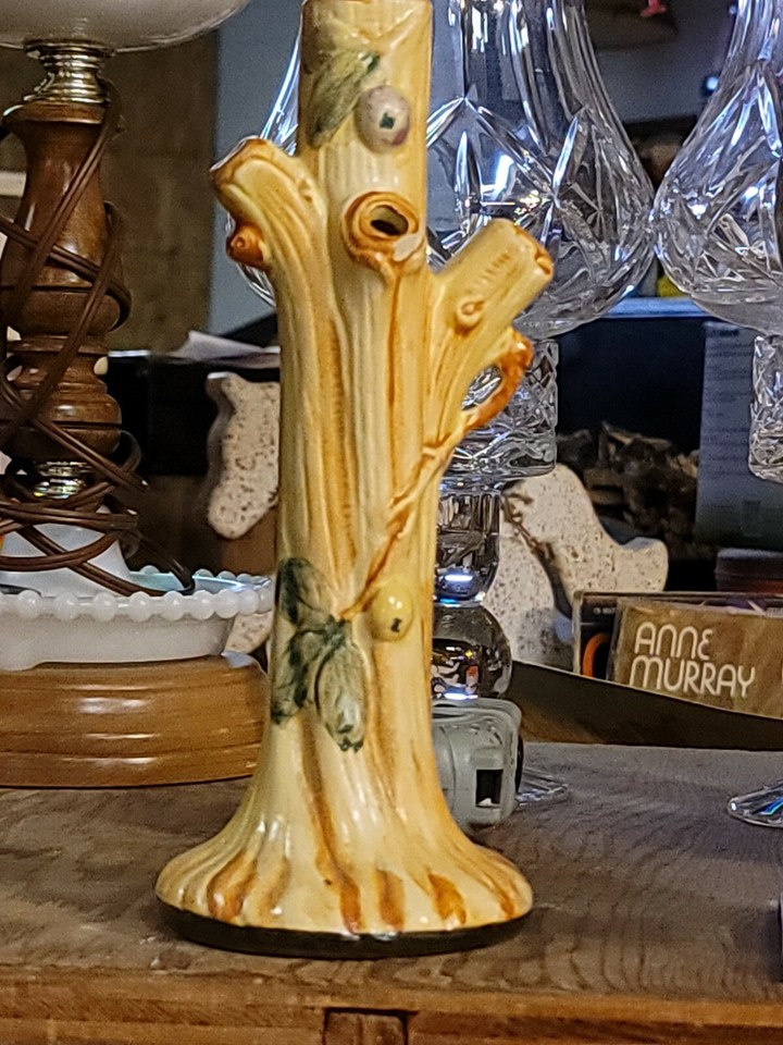 WELLER ART POTTERY WOODCRAFT APPLE TREE 8 1/2” BUD VASE | eBay