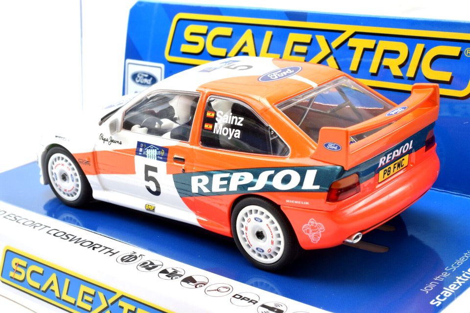 Scalextric "Repsol" Ford Escort Cosworth 4x4 DPR W/ Lights 1/32 Slot ...