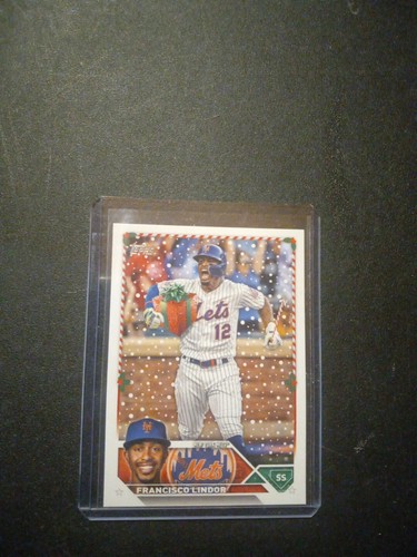2023 Topps Holiday Francisco Lindor SP Holding Gift & Cane #H119 New ...