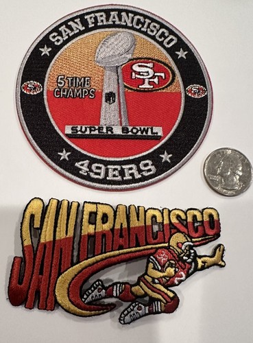 (2)-San Francisco 49ers Vintage Style embroidered iron on Patches ...