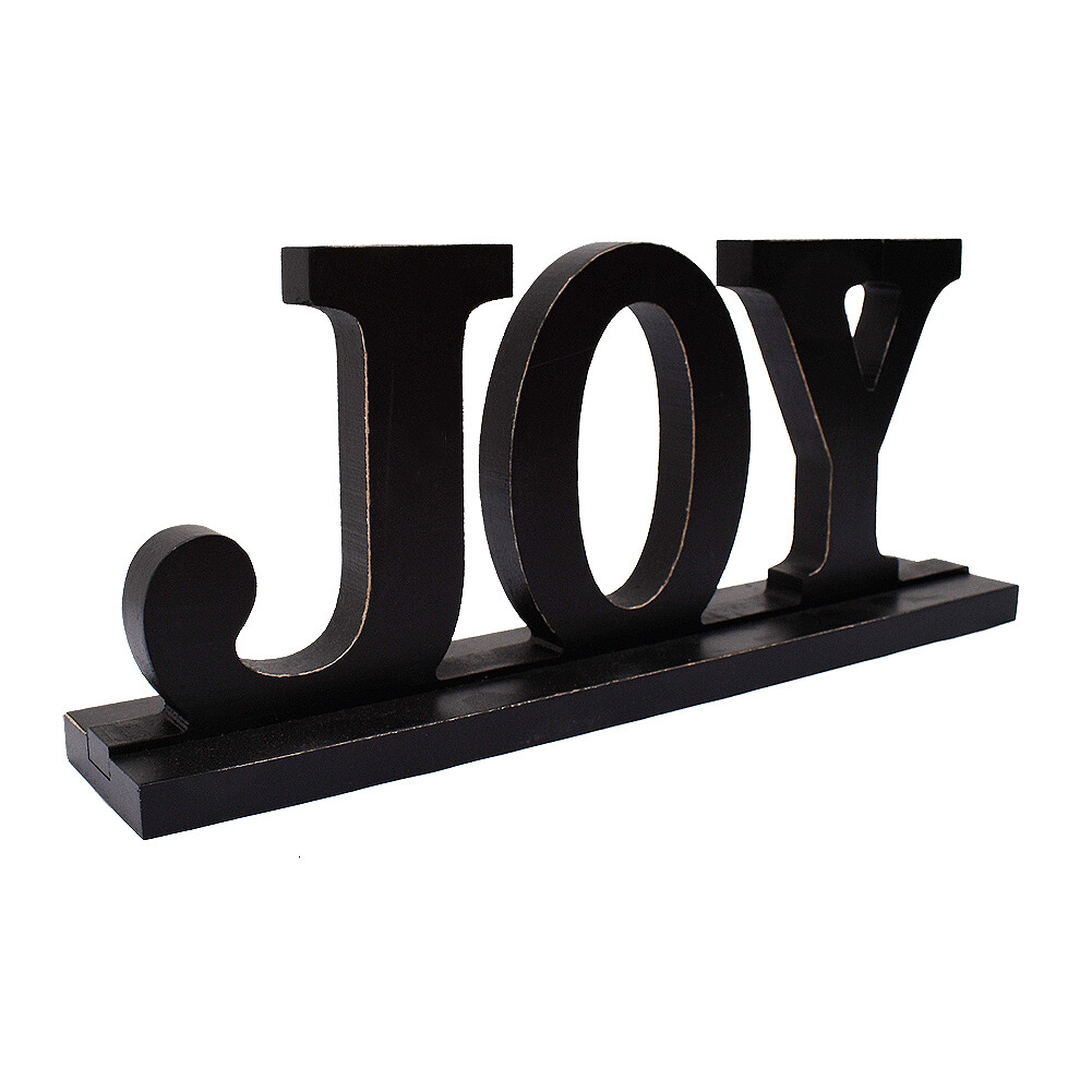 Wood Rustic Cutout Joy Sign for Home Decor Freestanding Joy Tabletop ...