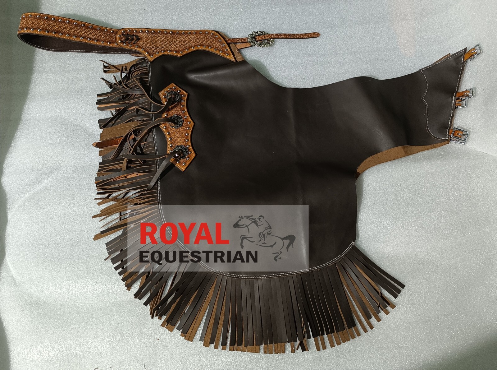 Custom Made Cow Leather Western Chinks / Chaps Soft Quality Bull Trail ...