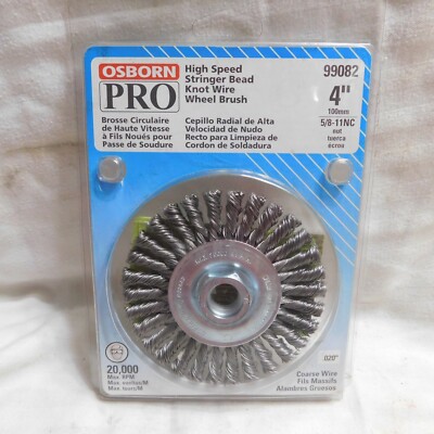 Osborn Pro 4" Knot Wire Wheel .020 5/8 - 11 20,000 rpm #99082 | eBay