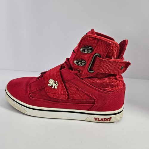 Vlado LA Atlas II Red Mono Canvas Mens Streetwear Skate Sneaker Shoe ...