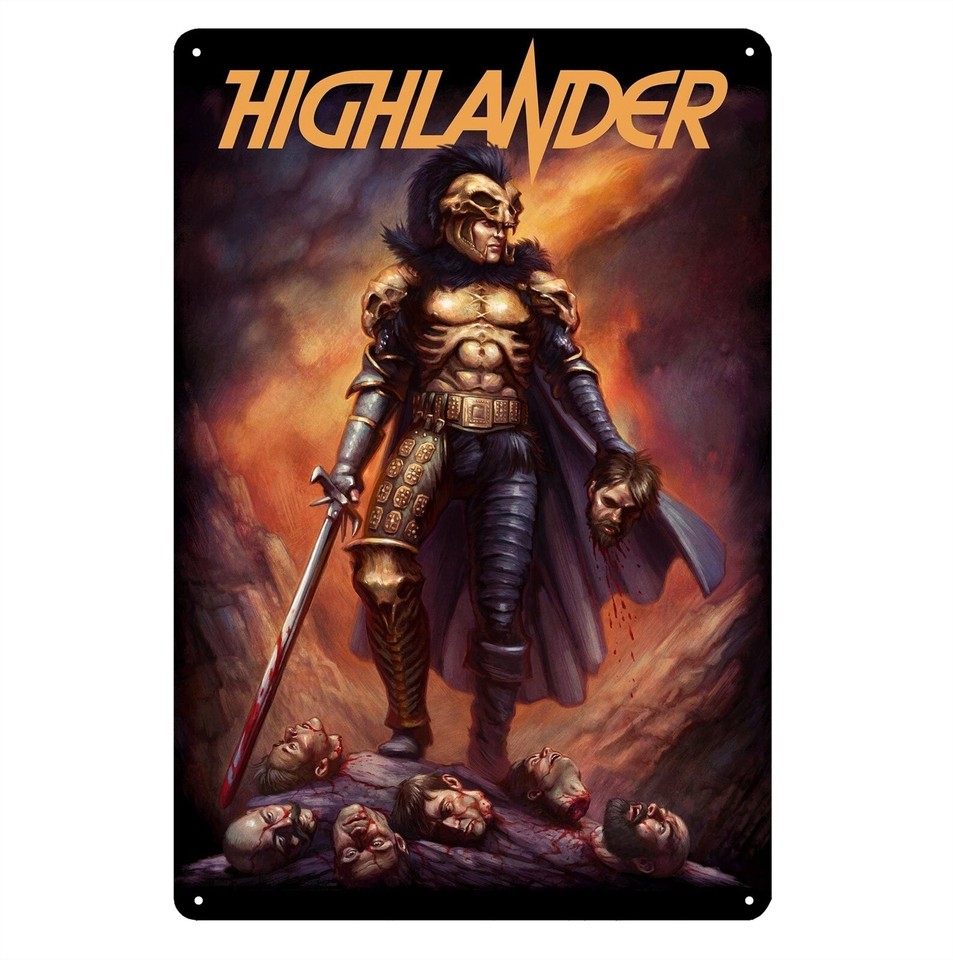 Highlander Christopher Lambert Movie Metal Poster Tin Sign 20x30cm ...