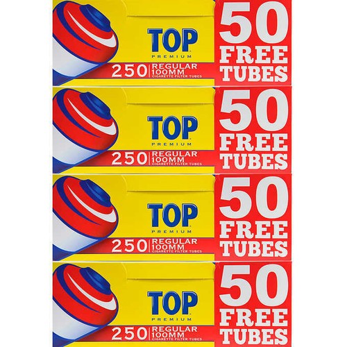 Top 100s 100mm Regular Full Flavor Cigarette Filter Tubes - 4 Boxes ...