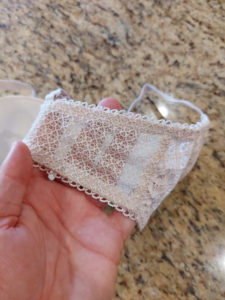 Victoria's Secret Dream Angels Lined Demi 34C Light Pink Lace Underwire ...