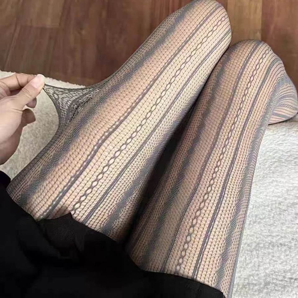 Solid Lace Pattern Tights Geometric Jacquard Pantyhose JK Lolita Girls ...