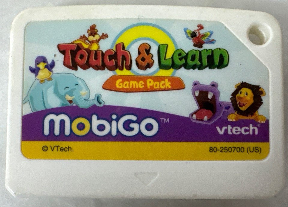 Vtech MobiGo Touch Learning System Pink Purple with 1 Game Tested Works ...