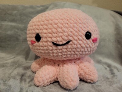 Jumbo Crochet Pink Octopus Plush | eBay