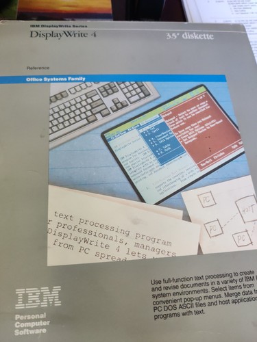 Vintage IBM PC Display Write 4 software 3.5 disk | eBay