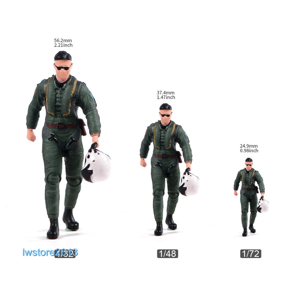 8pcs 1/48 Pilot Man Scene Props Miniatures Figures Model For Cars ...