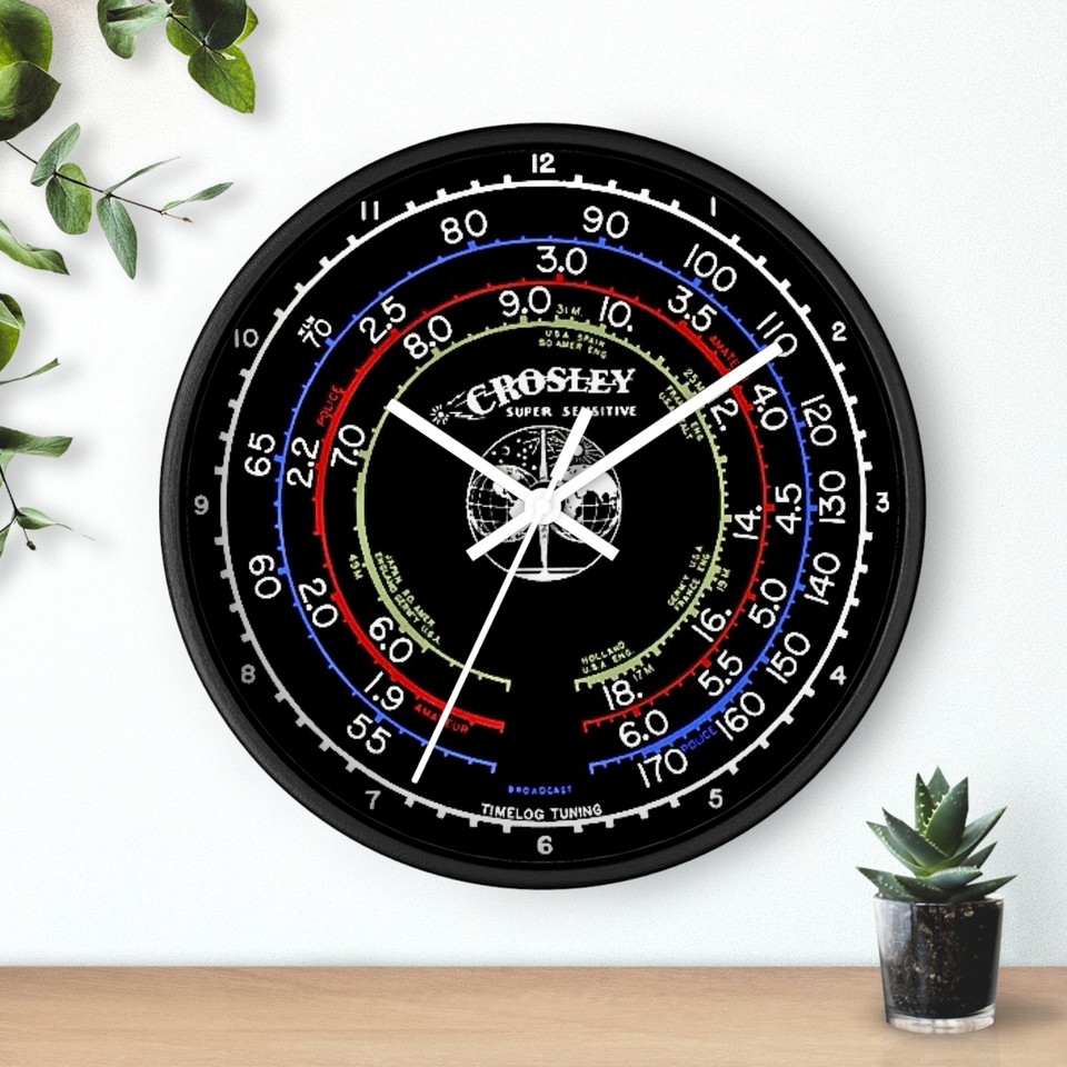 Crosley Shortwave radio dial Wall Clock for your ham shack | eBay