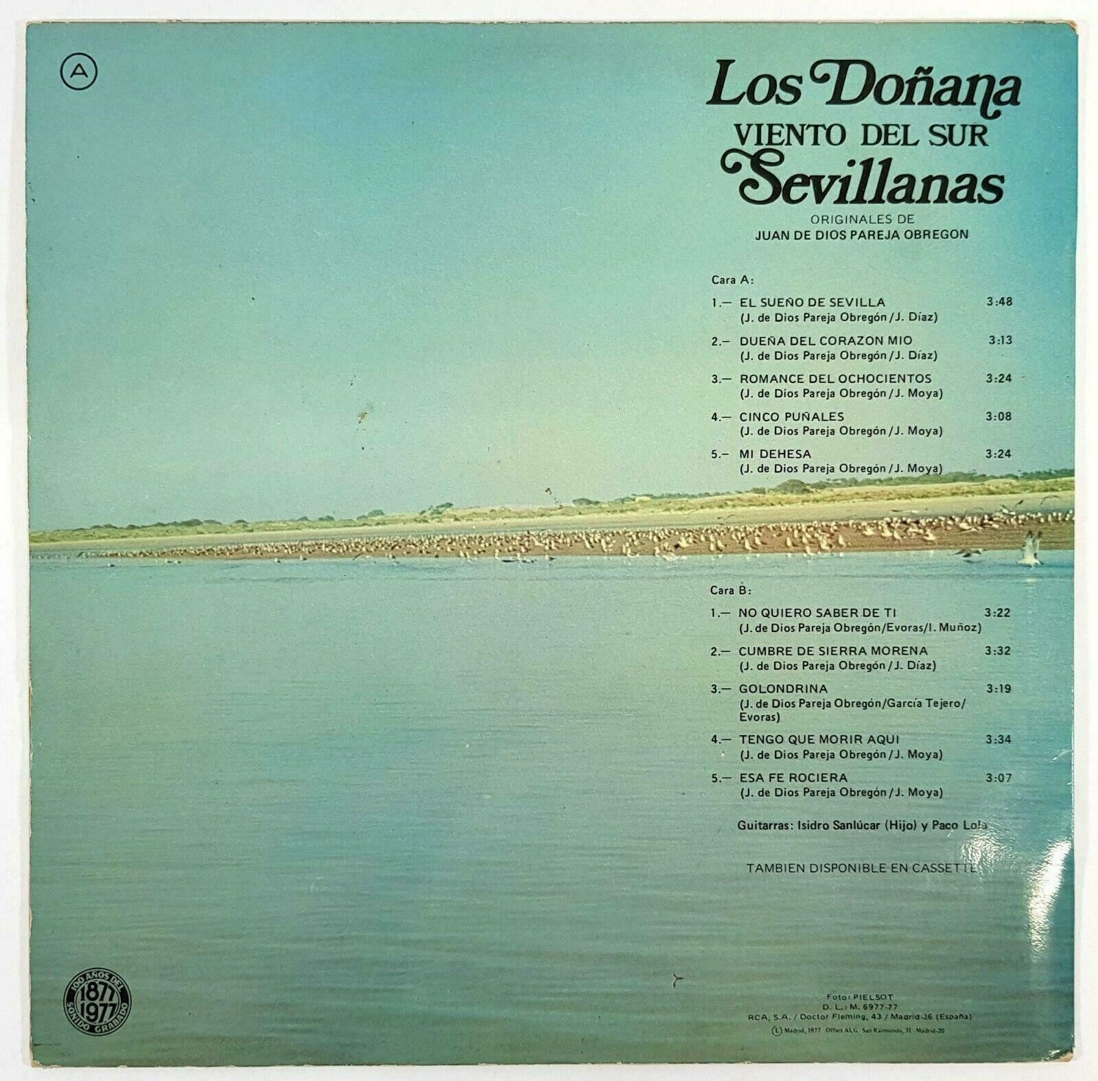 Los Donana Viento Del Sur Sevillanas LP Vinyl 12" Camden RCA CL-35109 ...