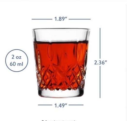 1.75oz Cute Shot Glass Set of 6/Heavy Base Shot Glasses/Fancy Shot ...