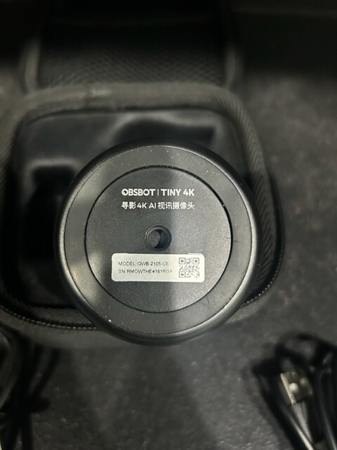 OSBOT Tiny 4k Bluetooth Camera AI Powered PTZ Black Webcam w/ Case OWB ...