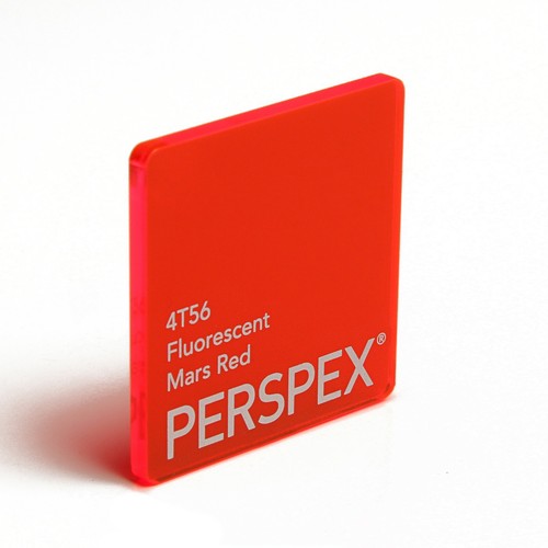 Perspex® Mars Red 4T56 Fluorescent Acrylic Plastic Sheet / Various ...