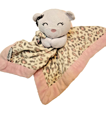 Carters Bear Holding Pink Leopard Print Lovey Plush Is Lavender Color ...