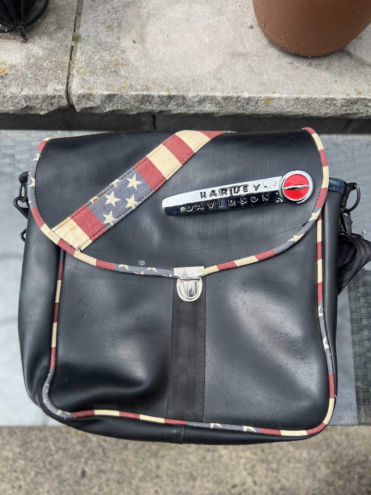 Vintage 1990’s American Flag Harley Davidson Laptop /… - Gem