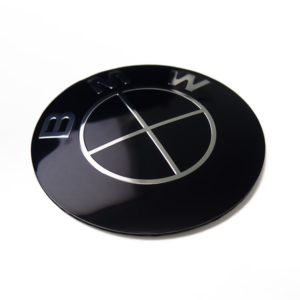 BMW 67mm Sticker Emblem Logo Hood Front Rear Trunk Black | eBay UK