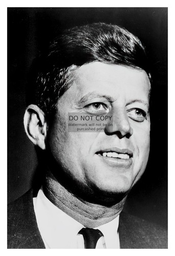 PRESIDENT JOHN F. KENNEDY JFK B&W PORTRAIT 4X6 PHOTO | eBay